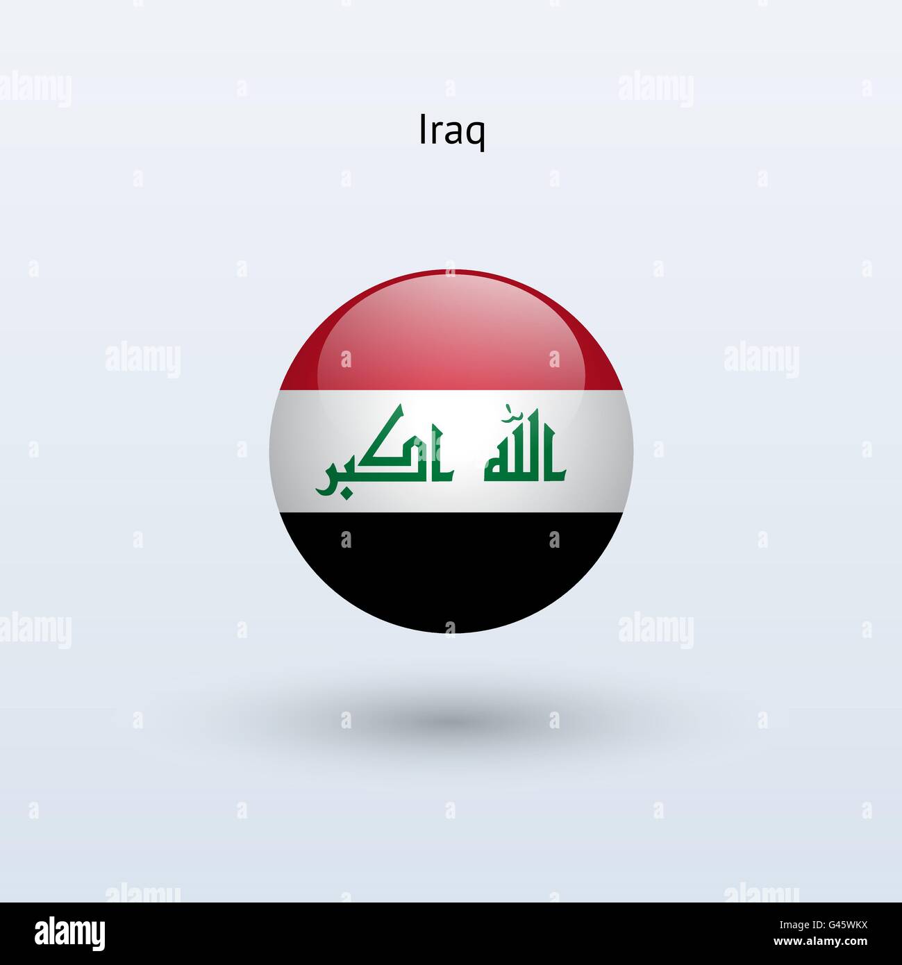 Iraq round flag. Vector illustration Stock Vector Image & Art - Alamy
