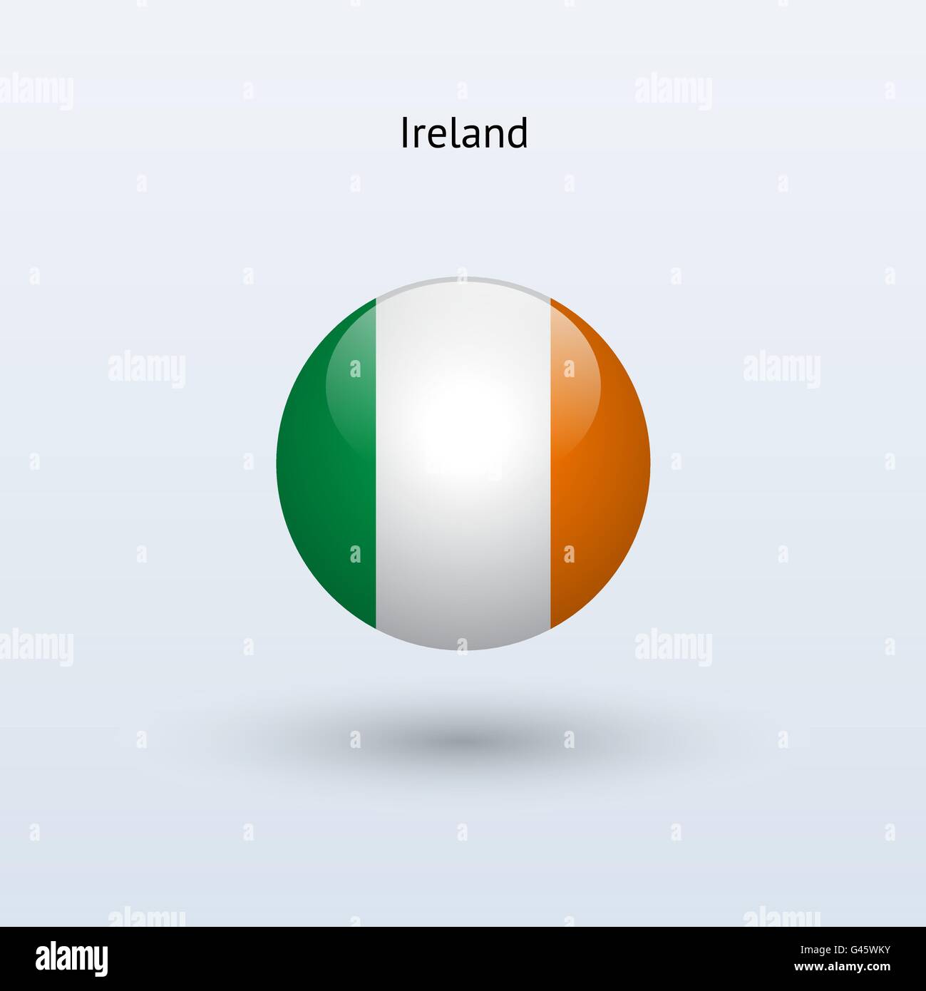 Ireland round flag. Vector illustration Stock Vector Image & Art - Alamy