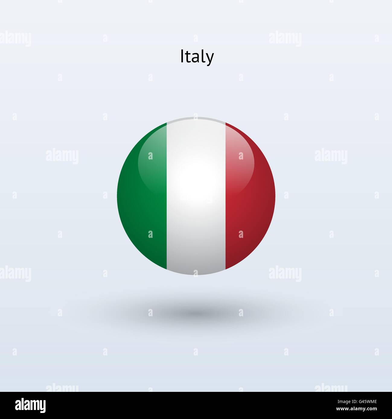 Italy round flag. Vector illustration Stock Vector Image & Art - Alamy