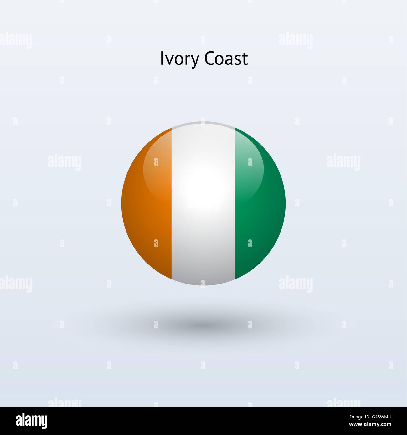 Ivory Coast round flag. Vector illustration Stock Vector Image & Art ...