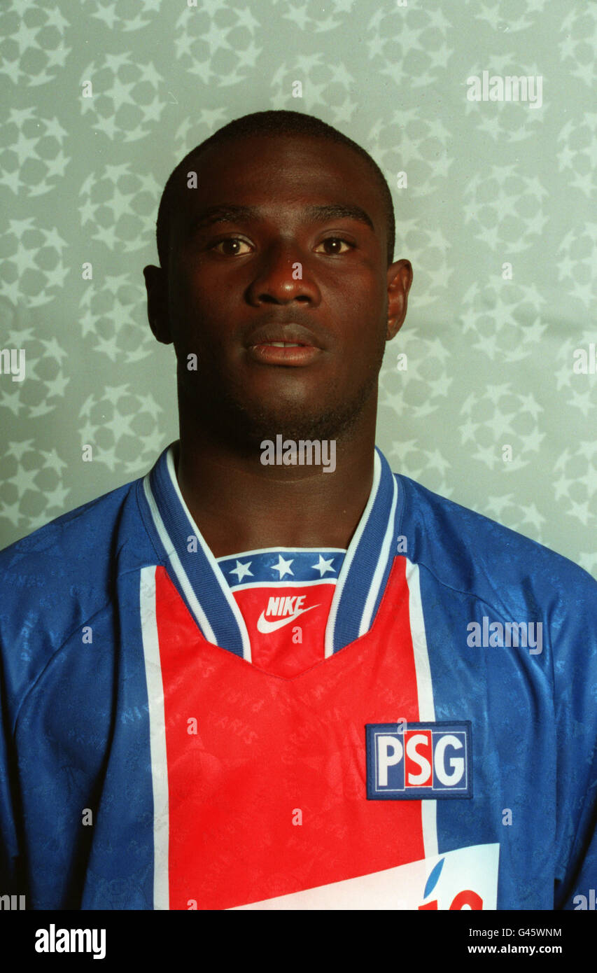 CHAMPIONS LEAGUE SOCCER. BERNARD ALLOU, PARIS St. GERMAIN Stock Photo ...