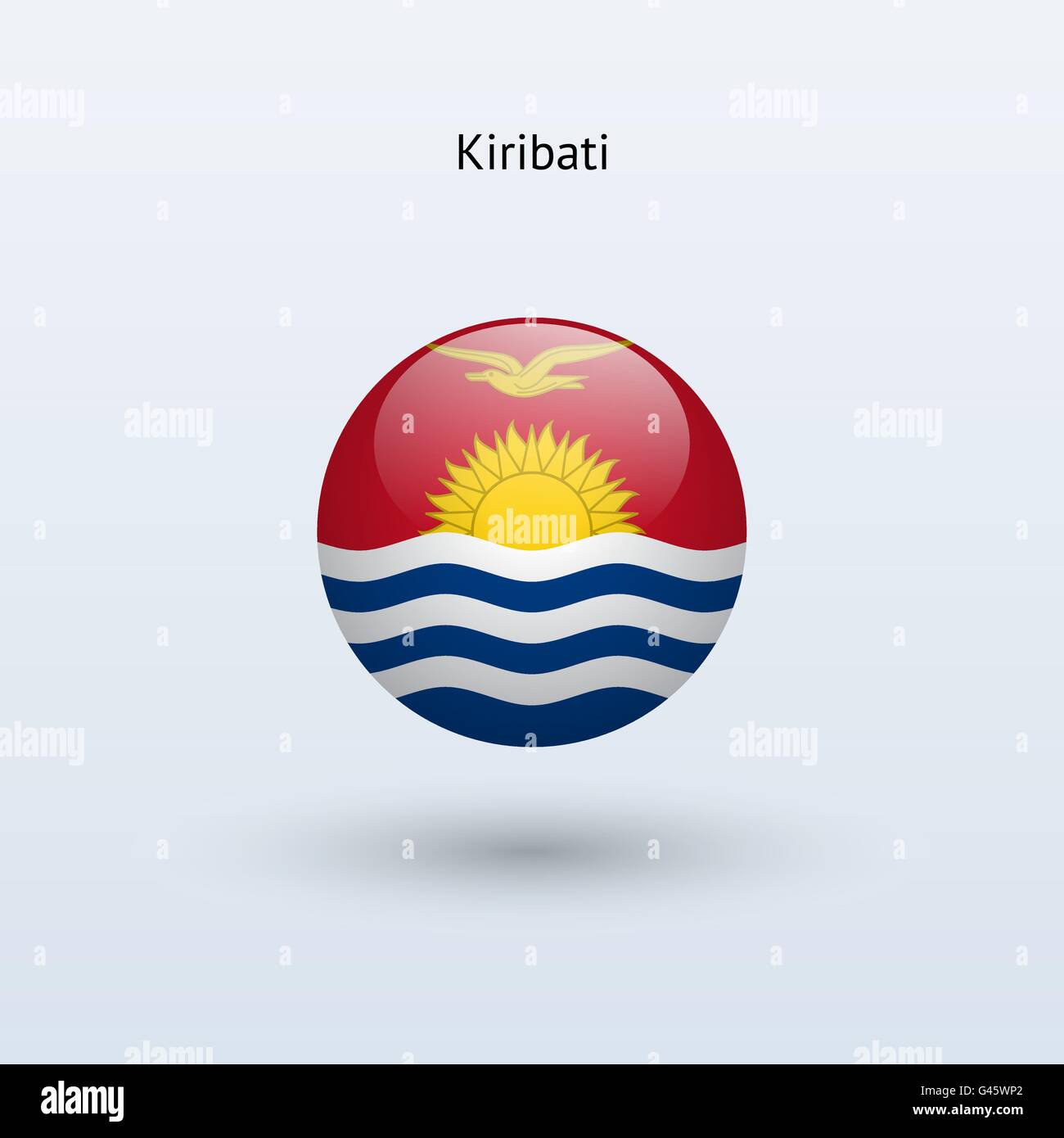 Kiribati round flag. Vector illustration Stock Vector Image & Art - Alamy