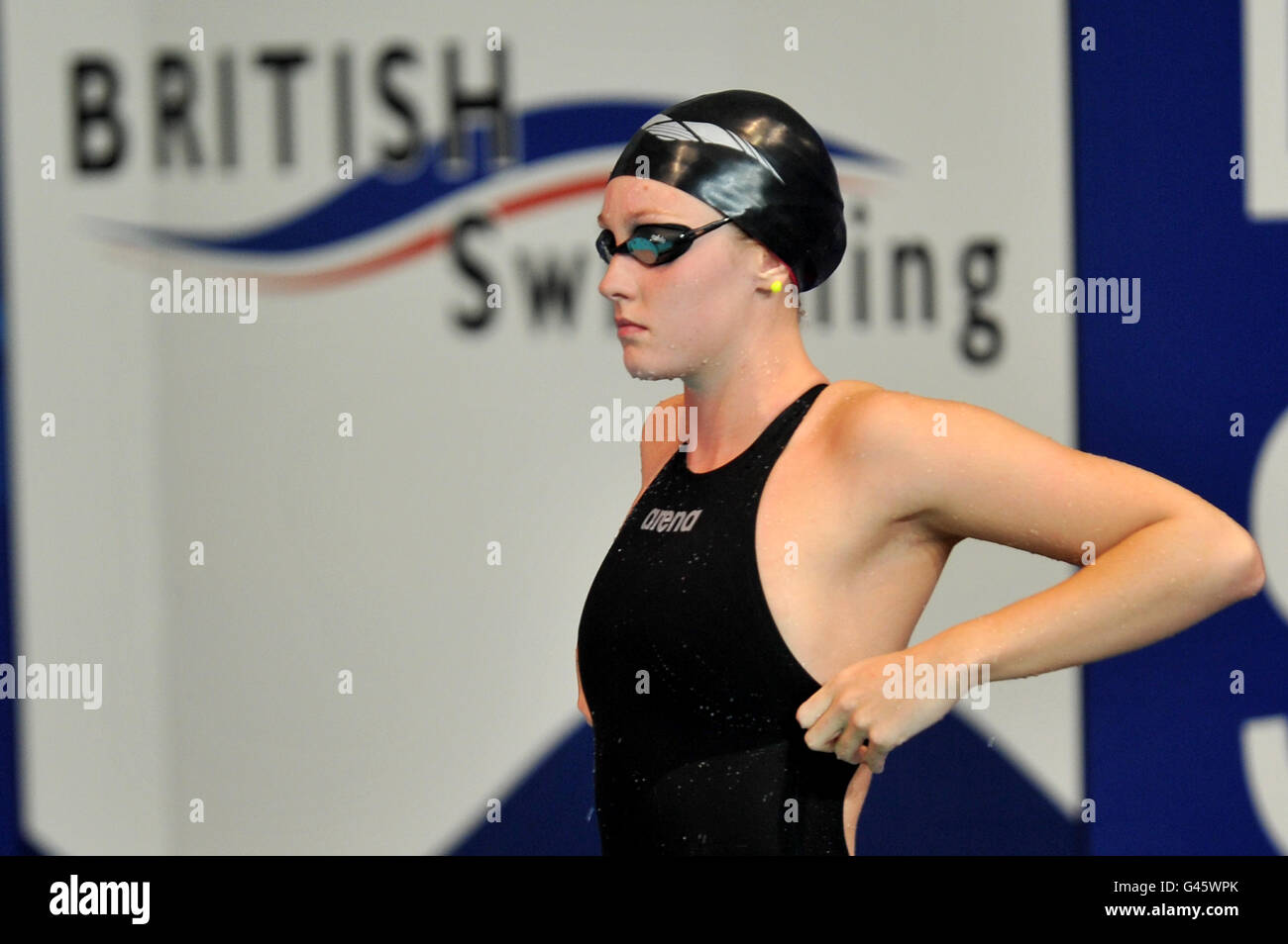 Fran halsall prepares for the womens open 100m butterfly hi-res stock ...