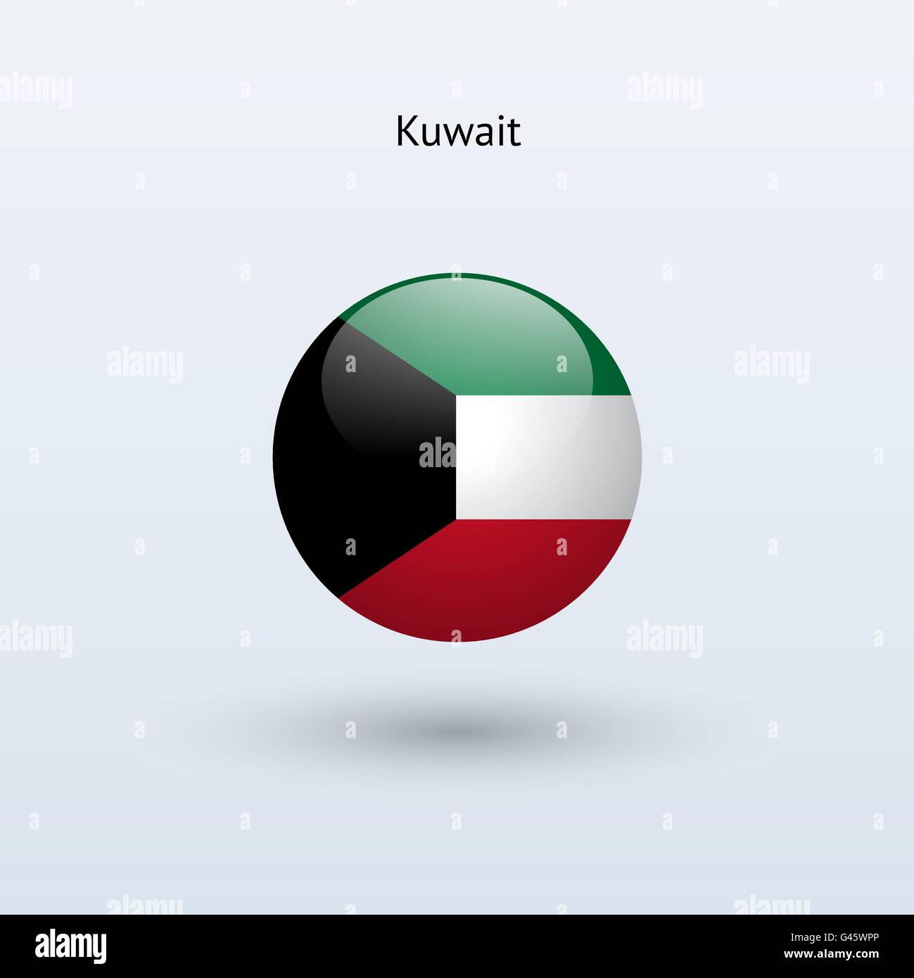 Kuwait round flag. Vector illustration Stock Vector Image & Art - Alamy