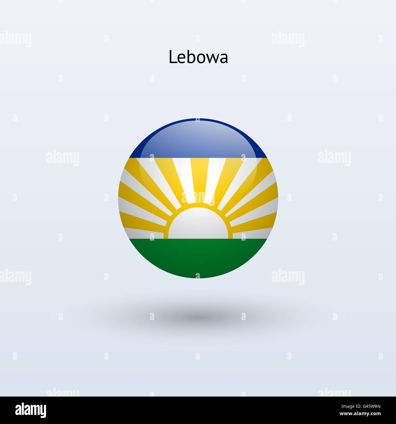 Lebowa round flag. Vector illustration Stock Vector Image & Art - Alamy