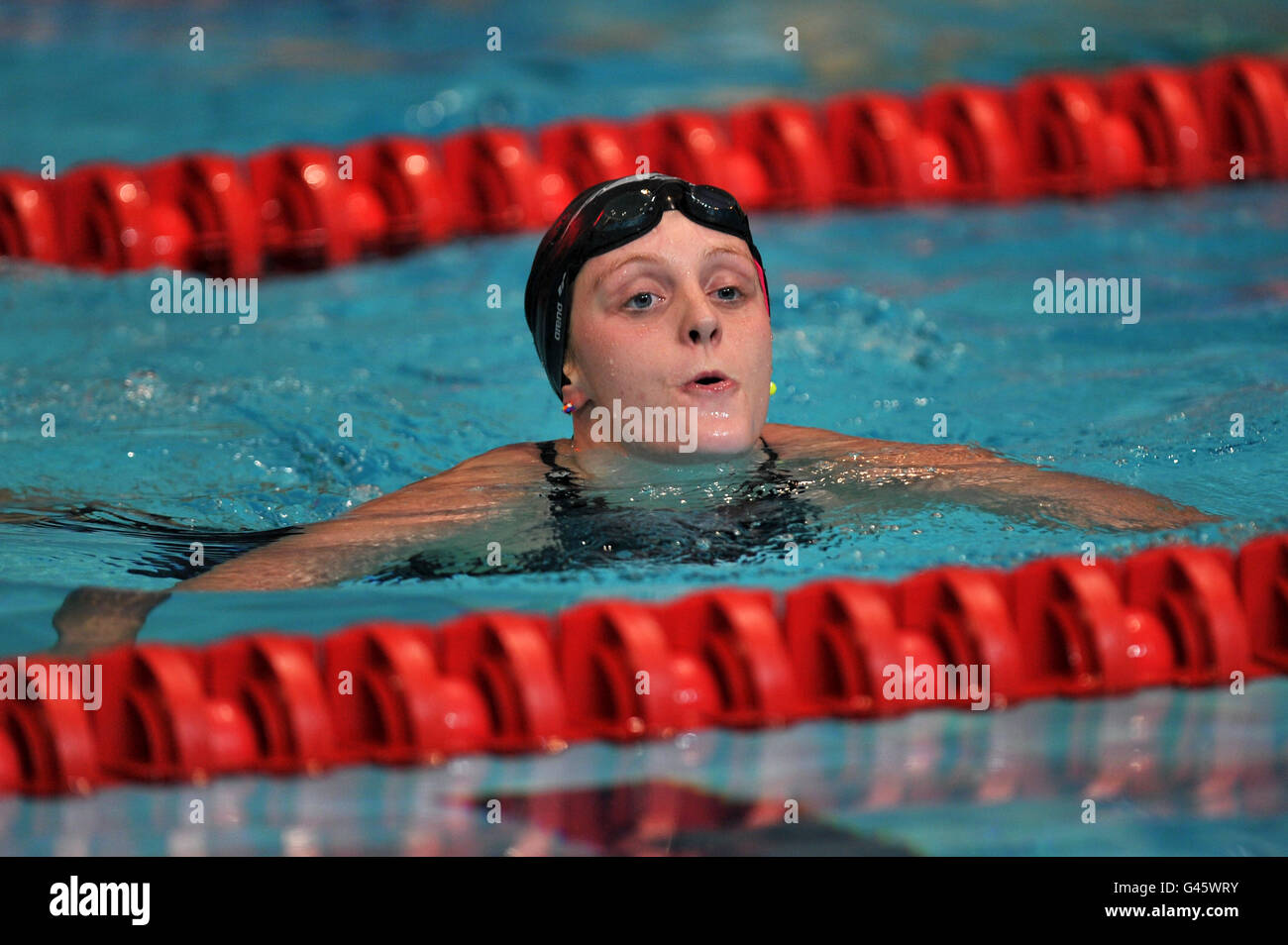 Fran Halsall after coming second in the the Women's Open 100m Butterfly ...