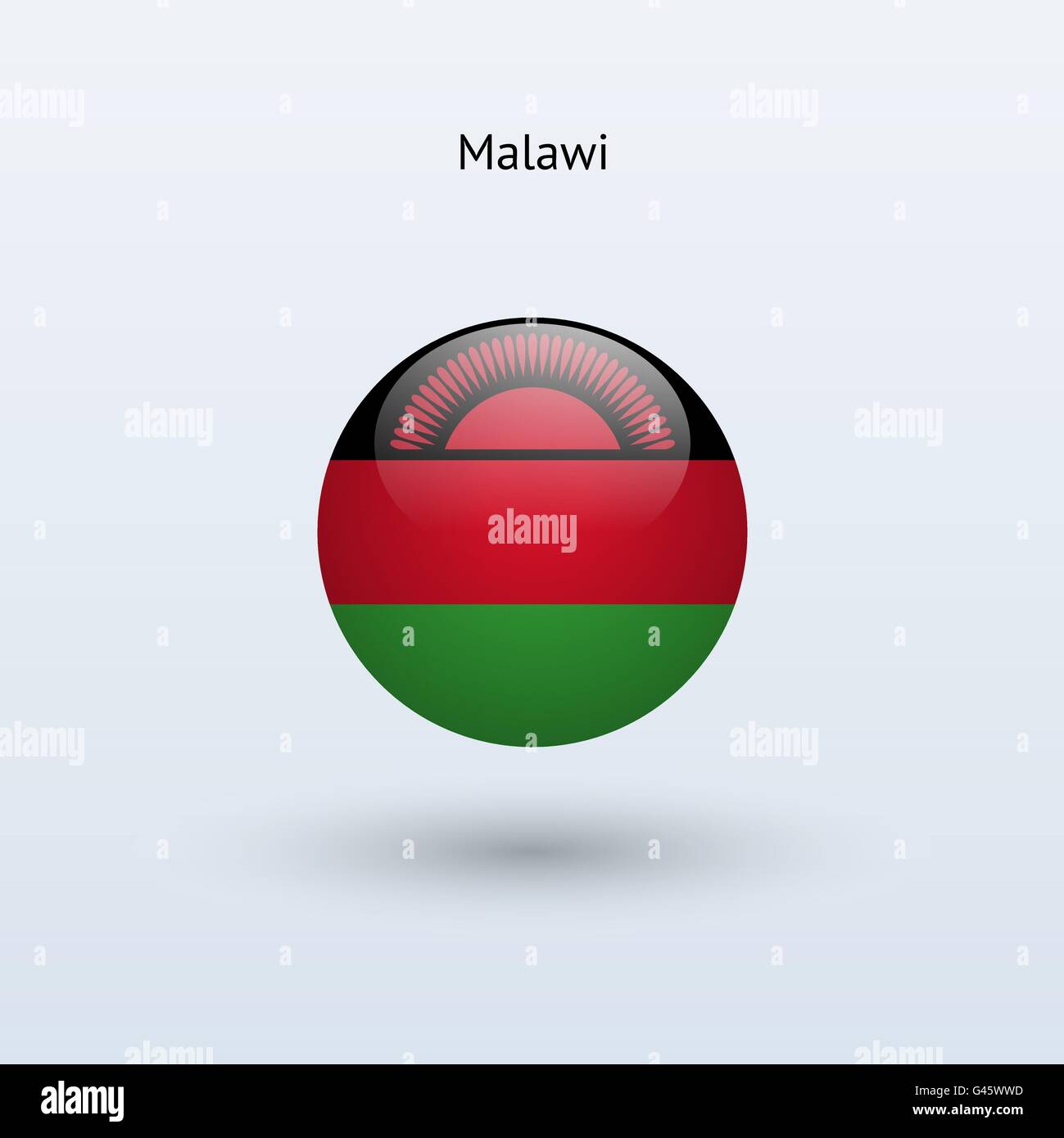 Malawi round flag. Vector illustration Stock Vector Image & Art - Alamy