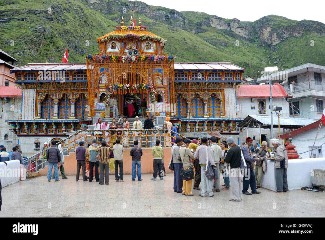 Badrinath, one of the holy pilgrimage center for the Hindus ...