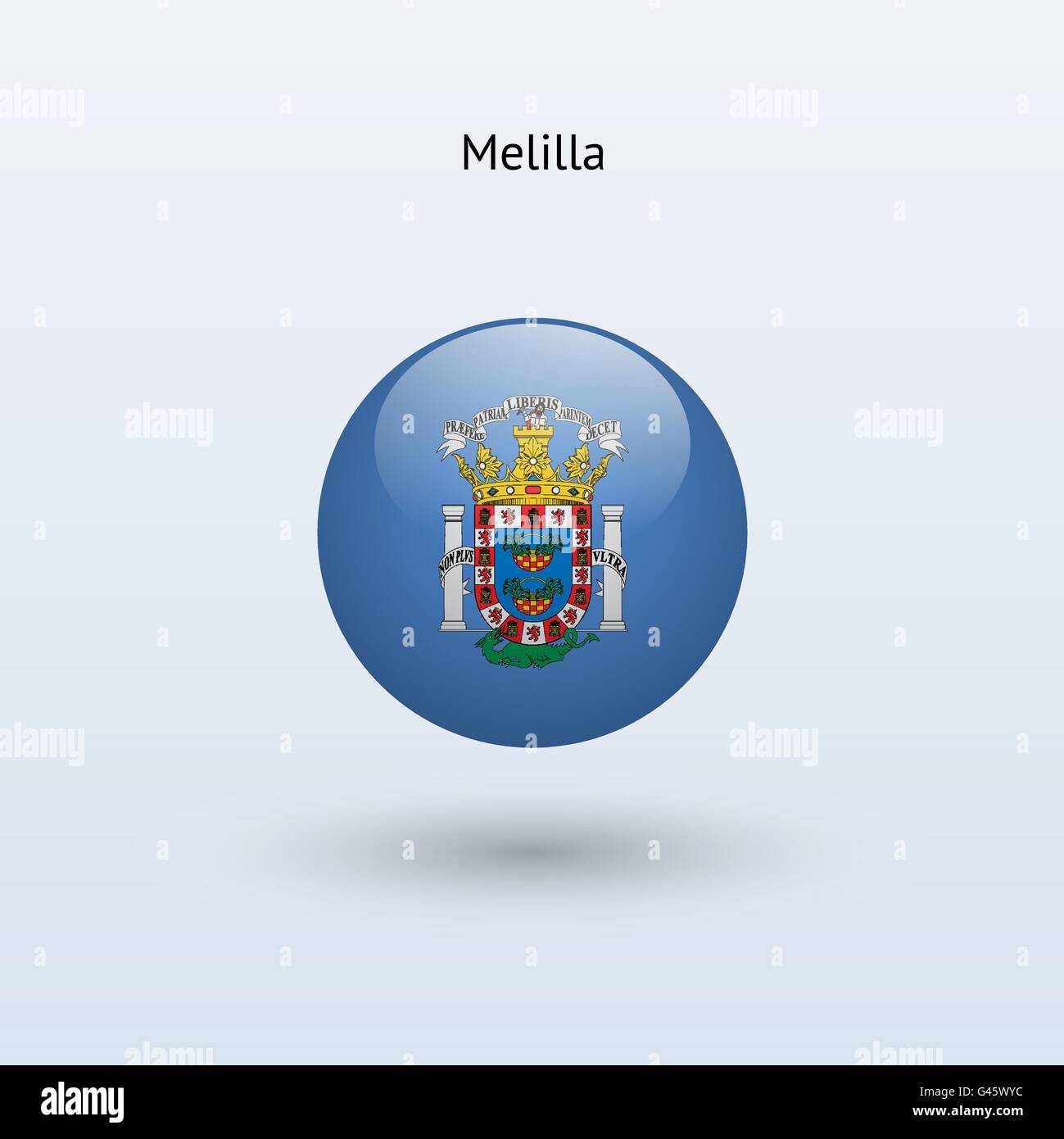 Melilla round flag. Vector illustration Stock Vector Image & Art - Alamy