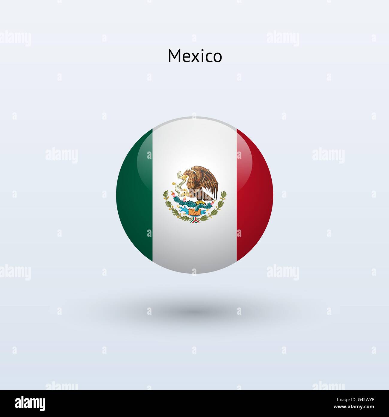 Mexico round flag. Vector illustration Stock Vector Image & Art - Alamy