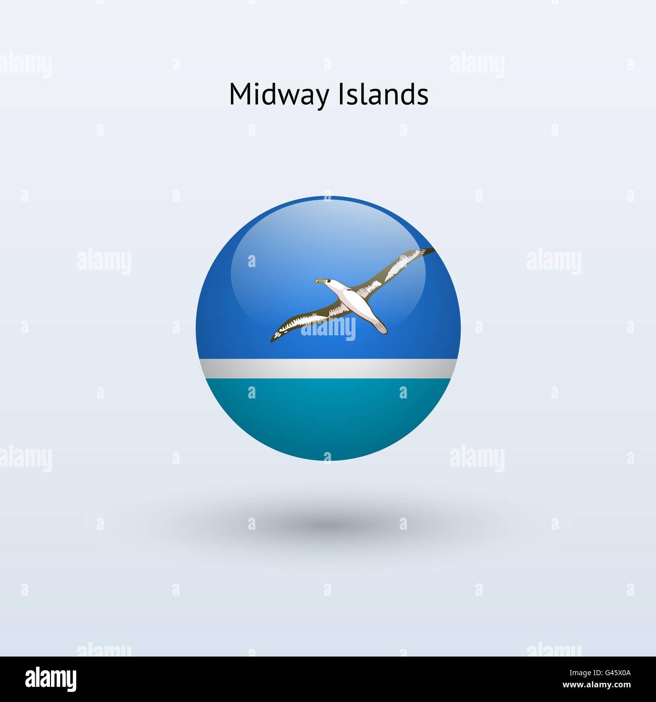 Midway Islands round flag. Vector illustration Stock Vector Image & Art ...