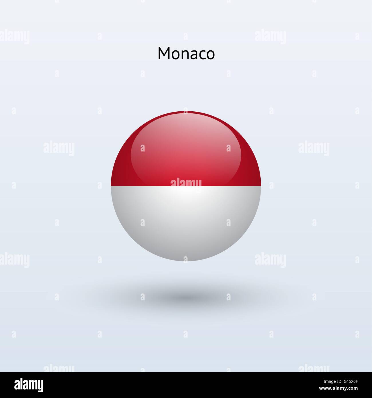 Monaco round flag. Vector illustration Stock Vector Image & Art - Alamy