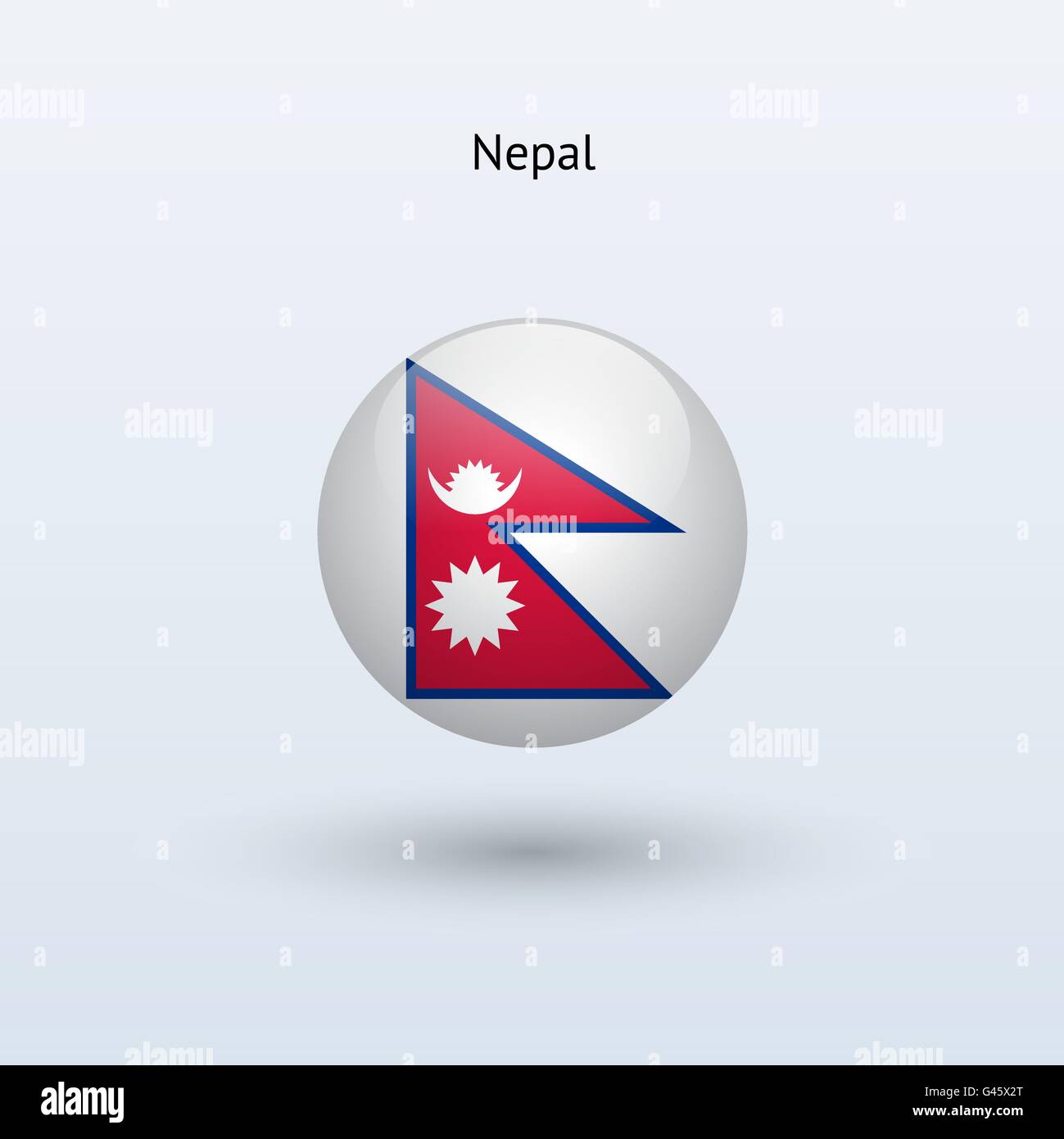Nepal round flag. Vector illustration Stock Vector Image & Art - Alamy