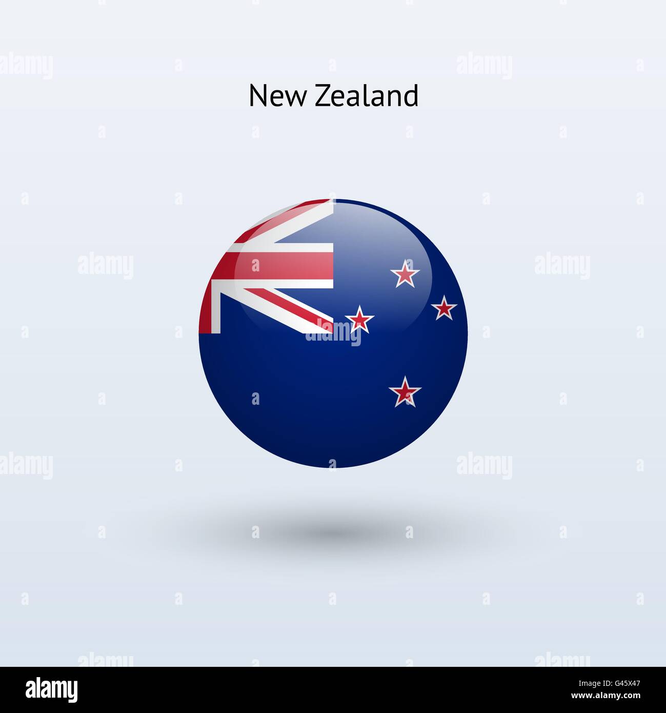 New Zealand round flag. Vector illustration Stock Vector Image & Art ...