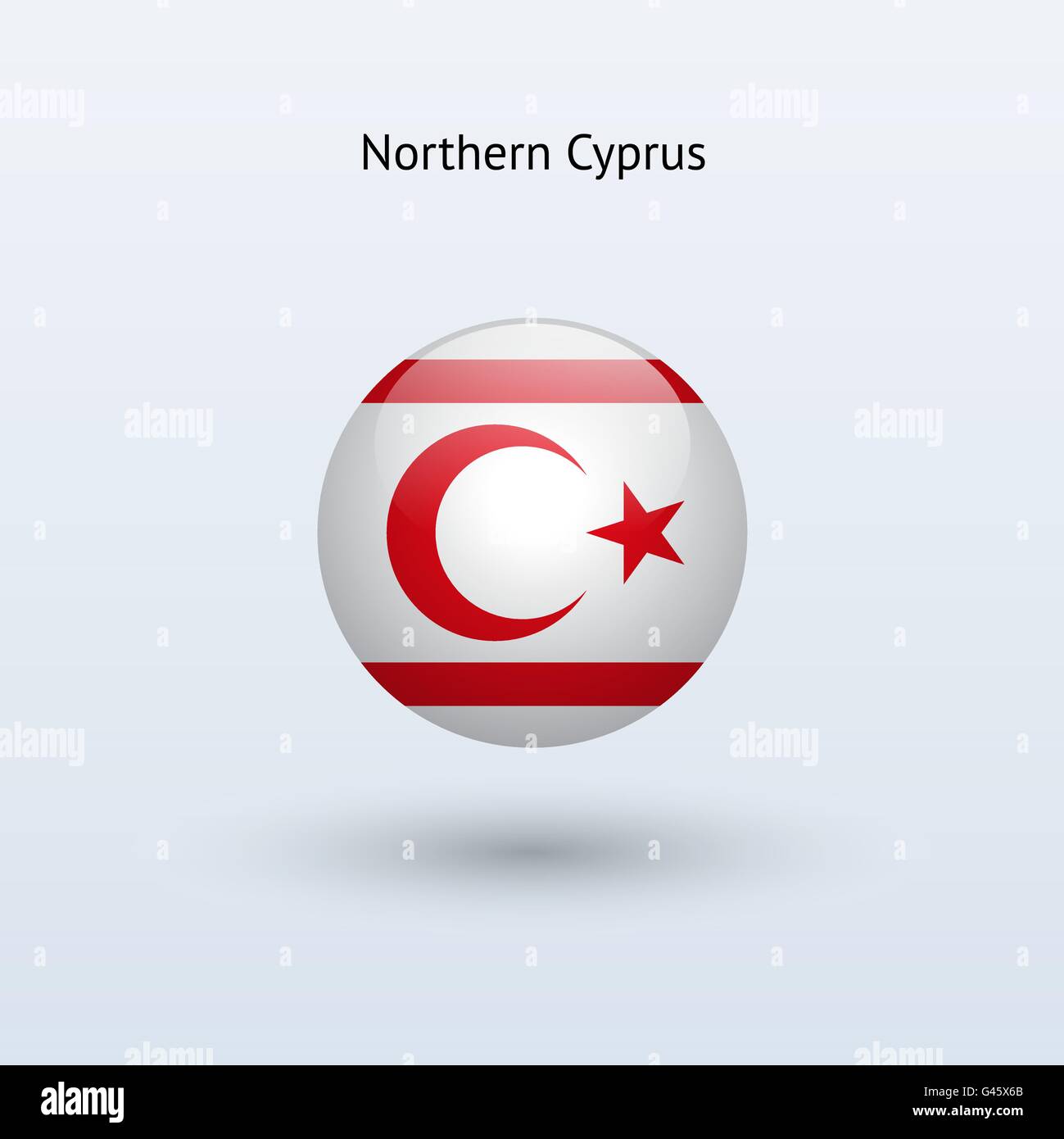Northern cyprus round country Stock Vector Images - Alamy