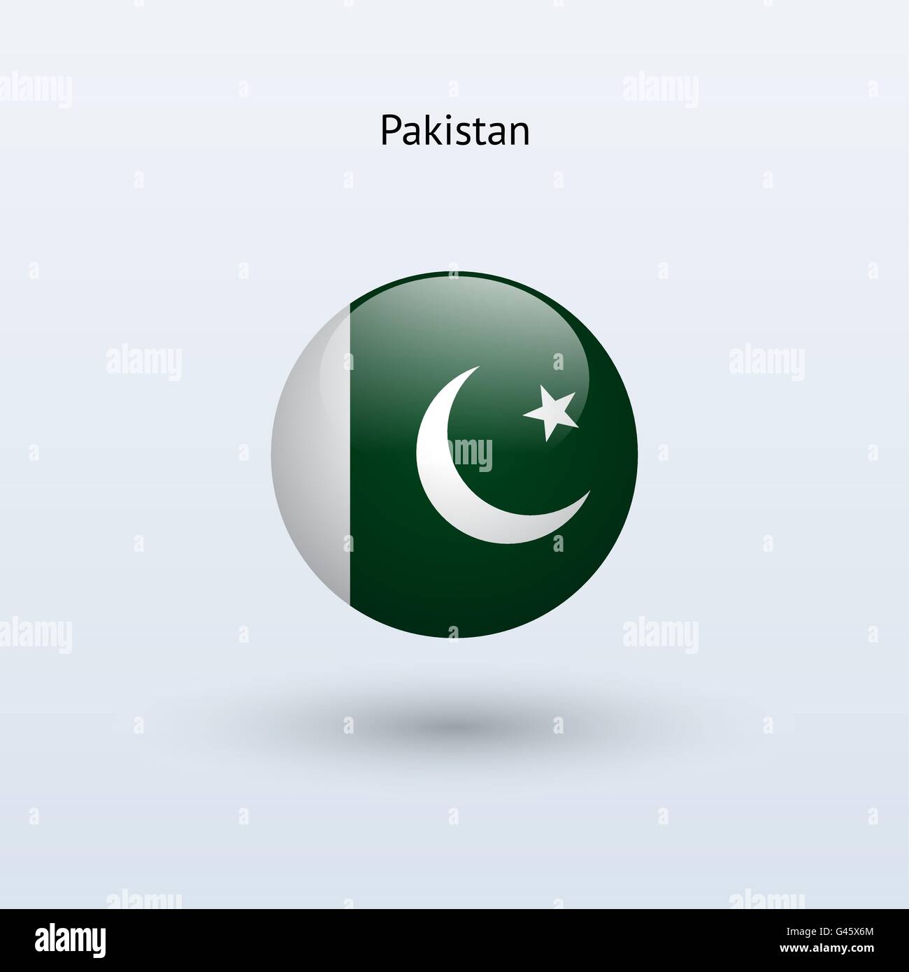 Pakistan round flag. Vector illustration Stock Vector Image & Art - Alamy