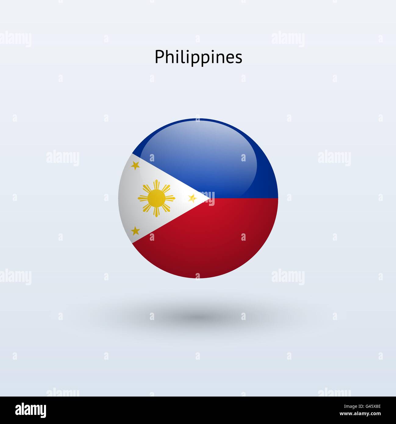 Philippines round flag. Vector illustration Stock Vector Image & Art ...