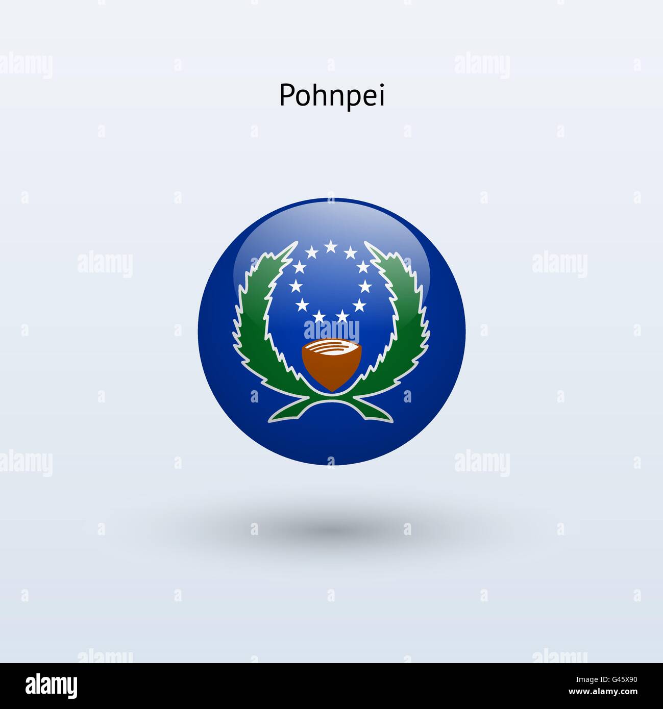 Pohnpei round flag. Vector illustration Stock Vector Image & Art - Alamy
