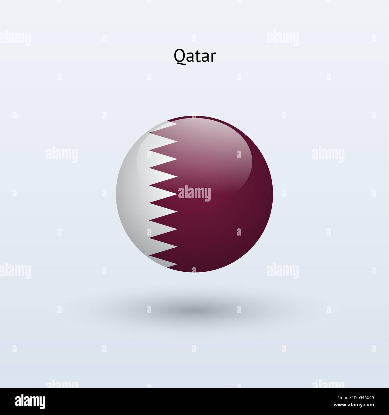 Qatar round flag. Vector illustration Stock Vector Image & Art - Alamy