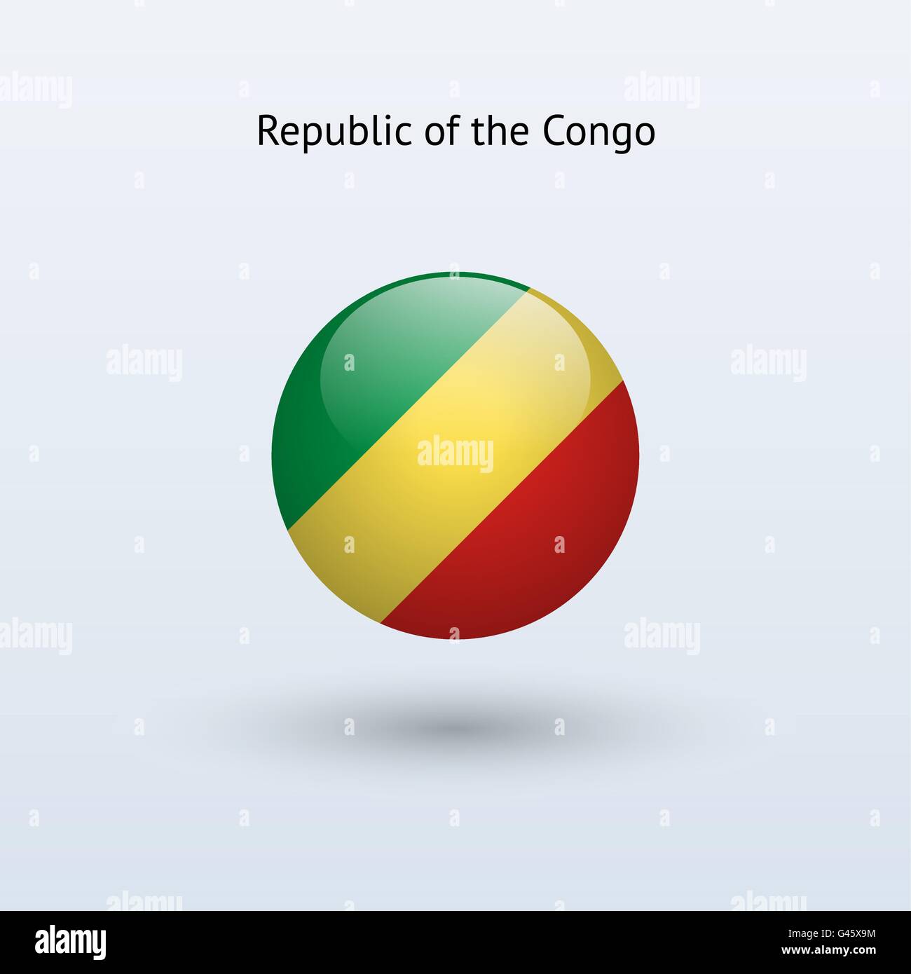 Republic of the Congo round flag Stock Vector Image & Art - Alamy