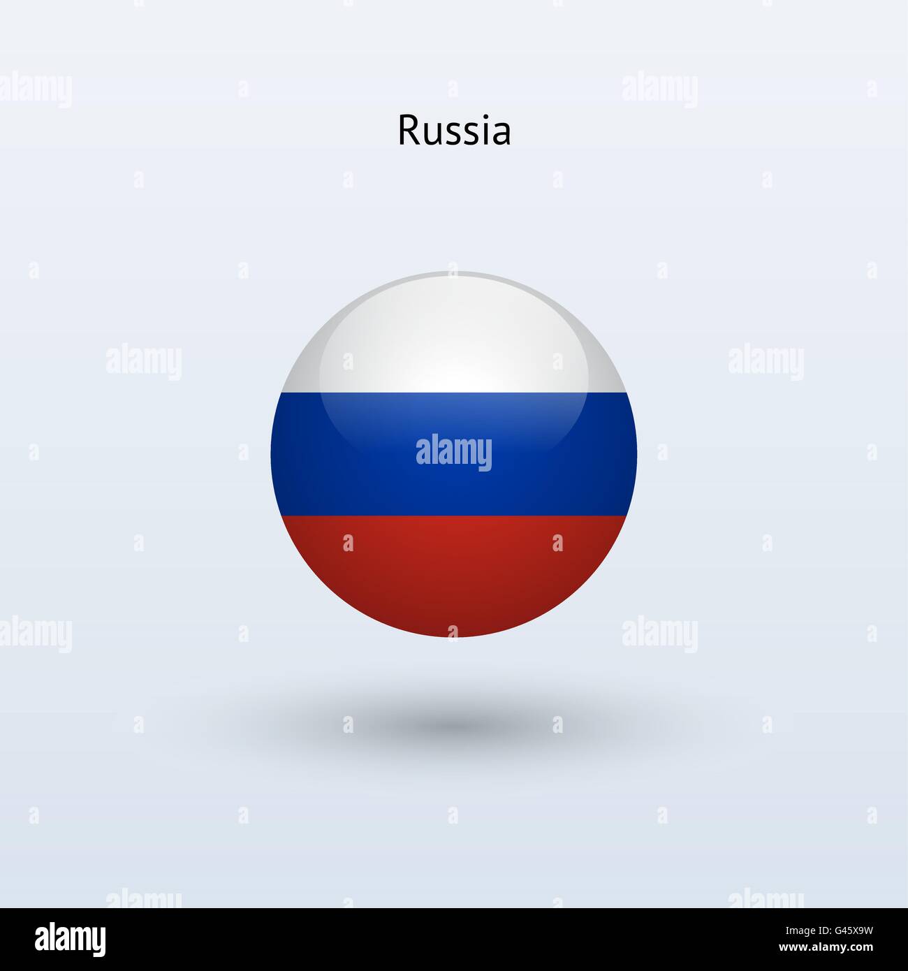 Russia round flag. Vector illustration Stock Vector Image & Art - Alamy