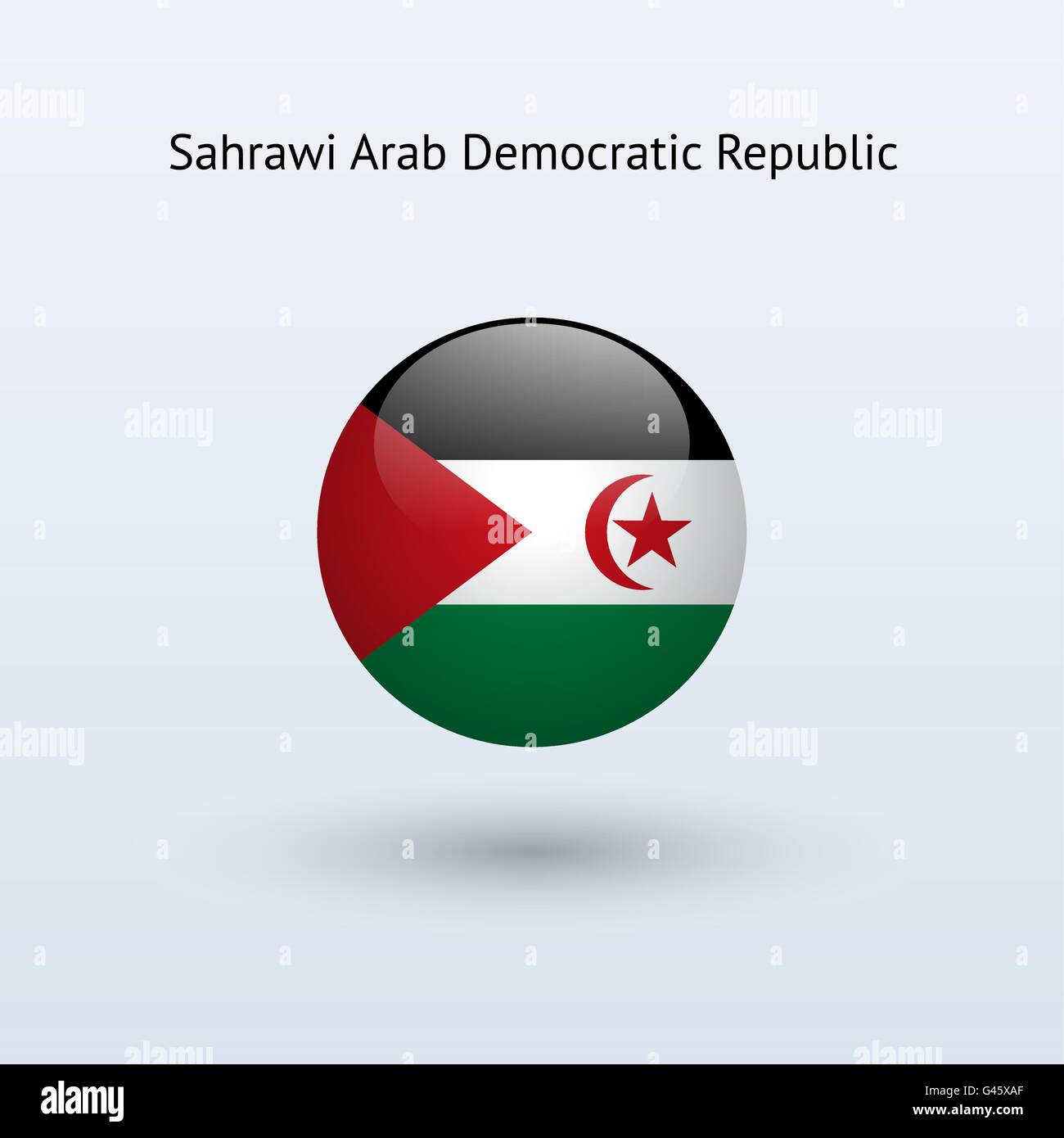 Sahrawi Arab Democratic Republic round flag Stock Vector Image & Art ...