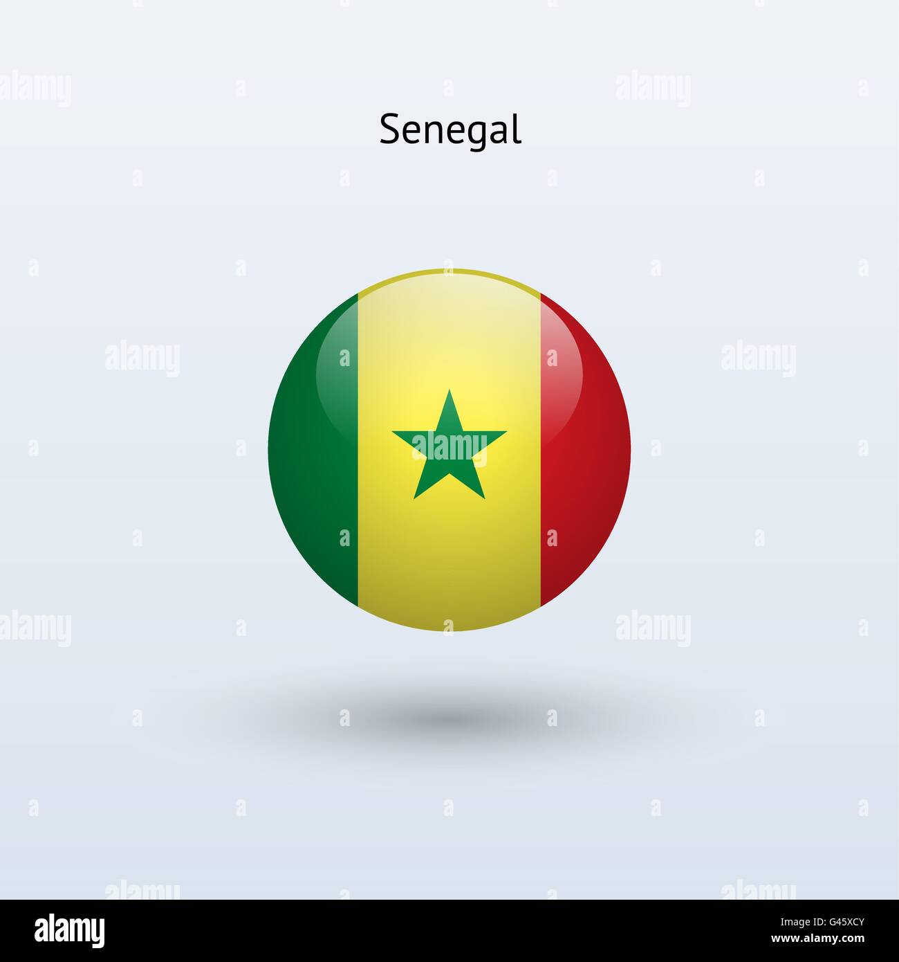 Senegal round flag. Vector illustration Stock Vector Image & Art - Alamy