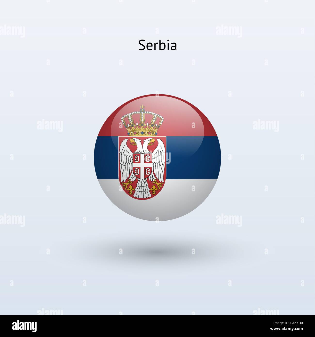 Serbia round flag. Vector illustration Stock Vector Image & Art - Alamy