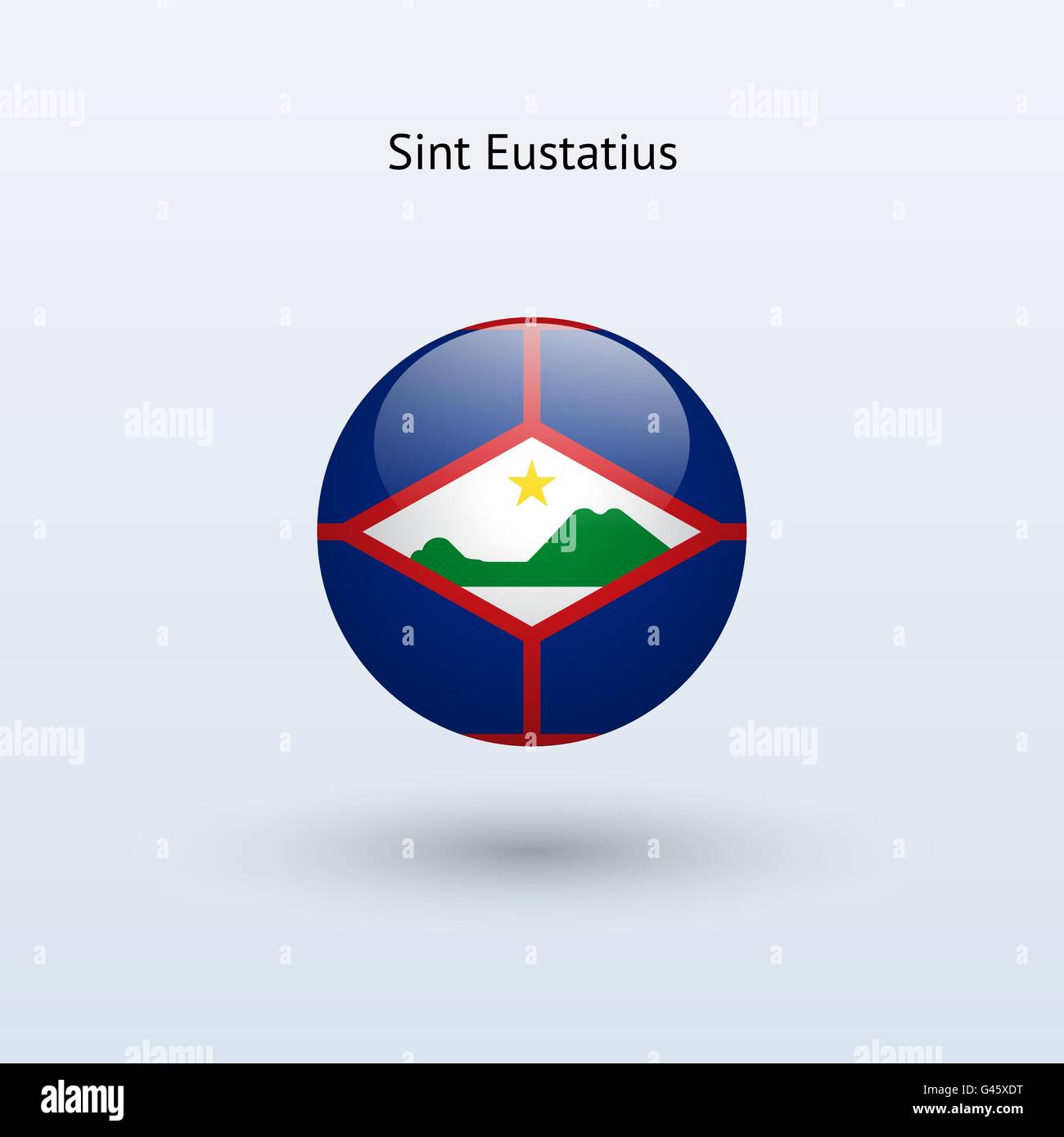 Sint Eustatius round flag. Vector illustration Stock Vector Image & Art ...