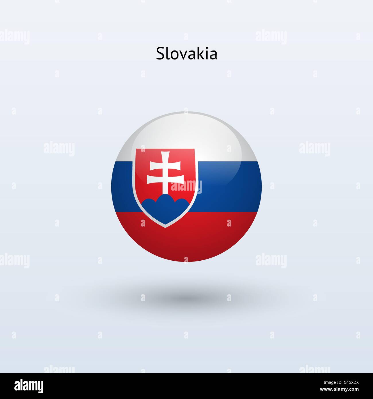 Slovakia round flag. Vector illustration Stock Vector Image & Art - Alamy