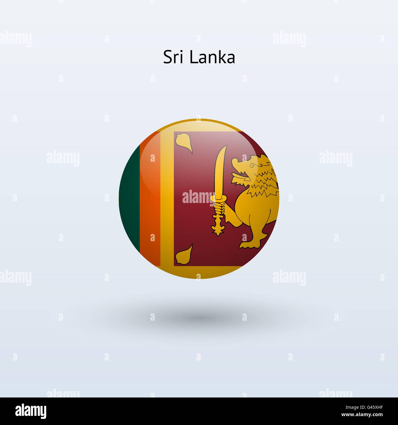 Sri Lanka round flag. Vector illustration Stock Vector Image & Art - Alamy