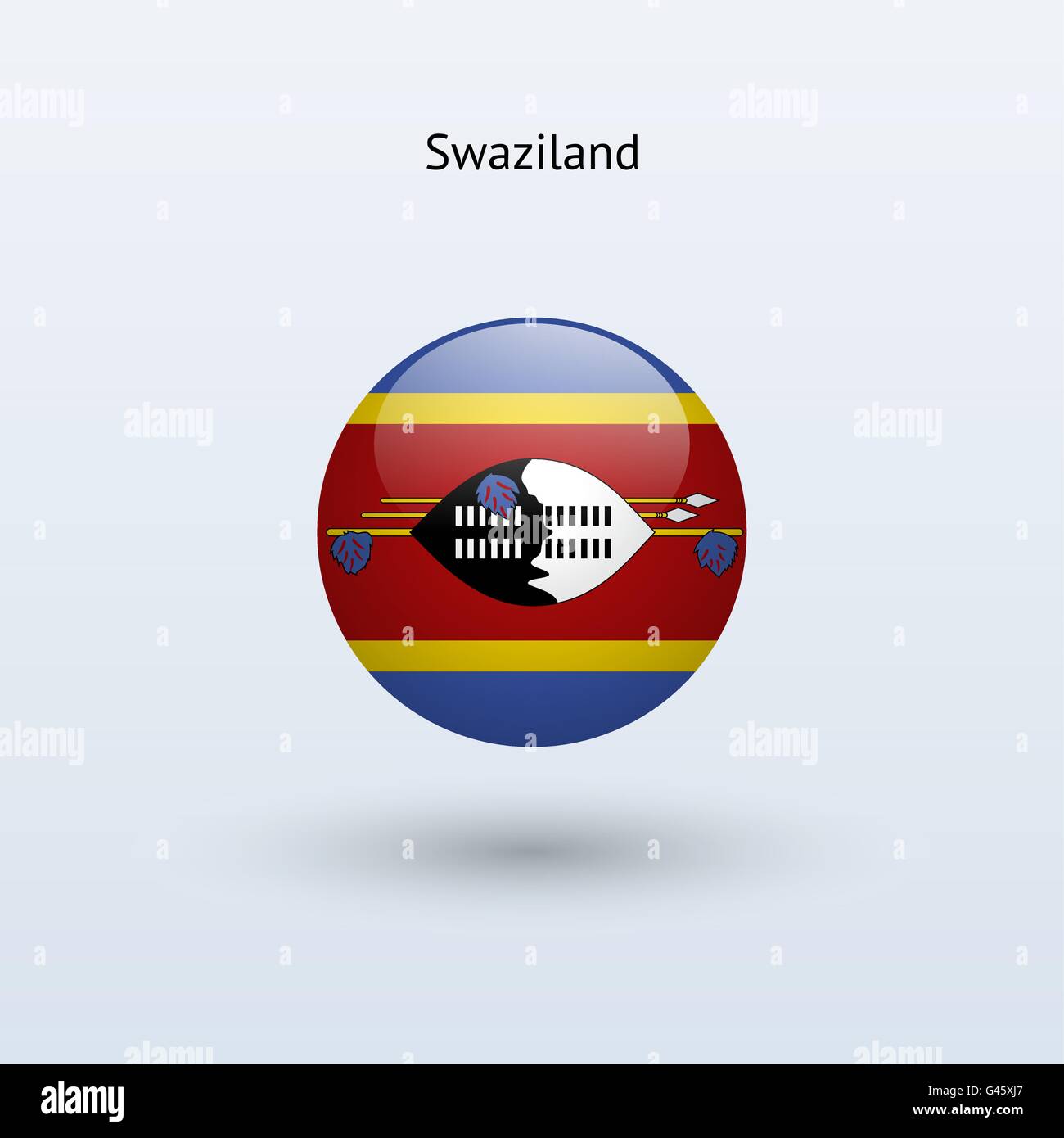 Swaziland round flag. Vector illustration Stock Vector Image & Art - Alamy