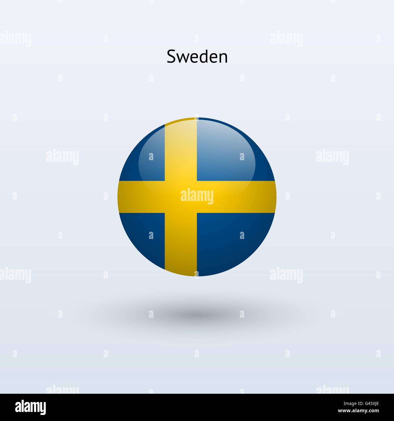 Sweden round flag. Vector illustration Stock Vector Image & Art - Alamy