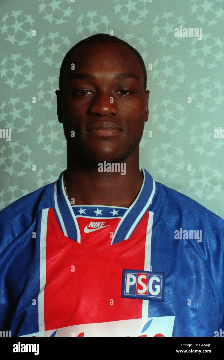 CHAMPIONS LEAGUE SOCCER. PATRICK MBOMA, PARIS St. GERMAIN Stock Photo ...