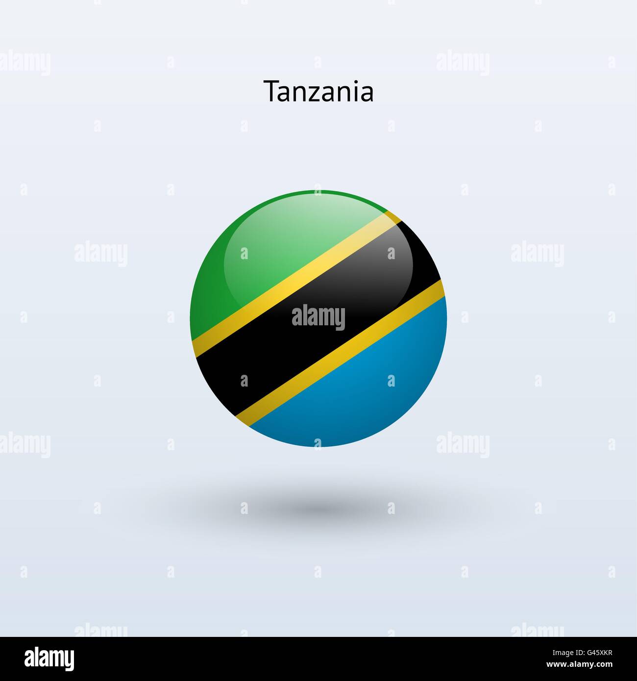 Tanzania round flag. Vector illustration Stock Vector Image & Art - Alamy