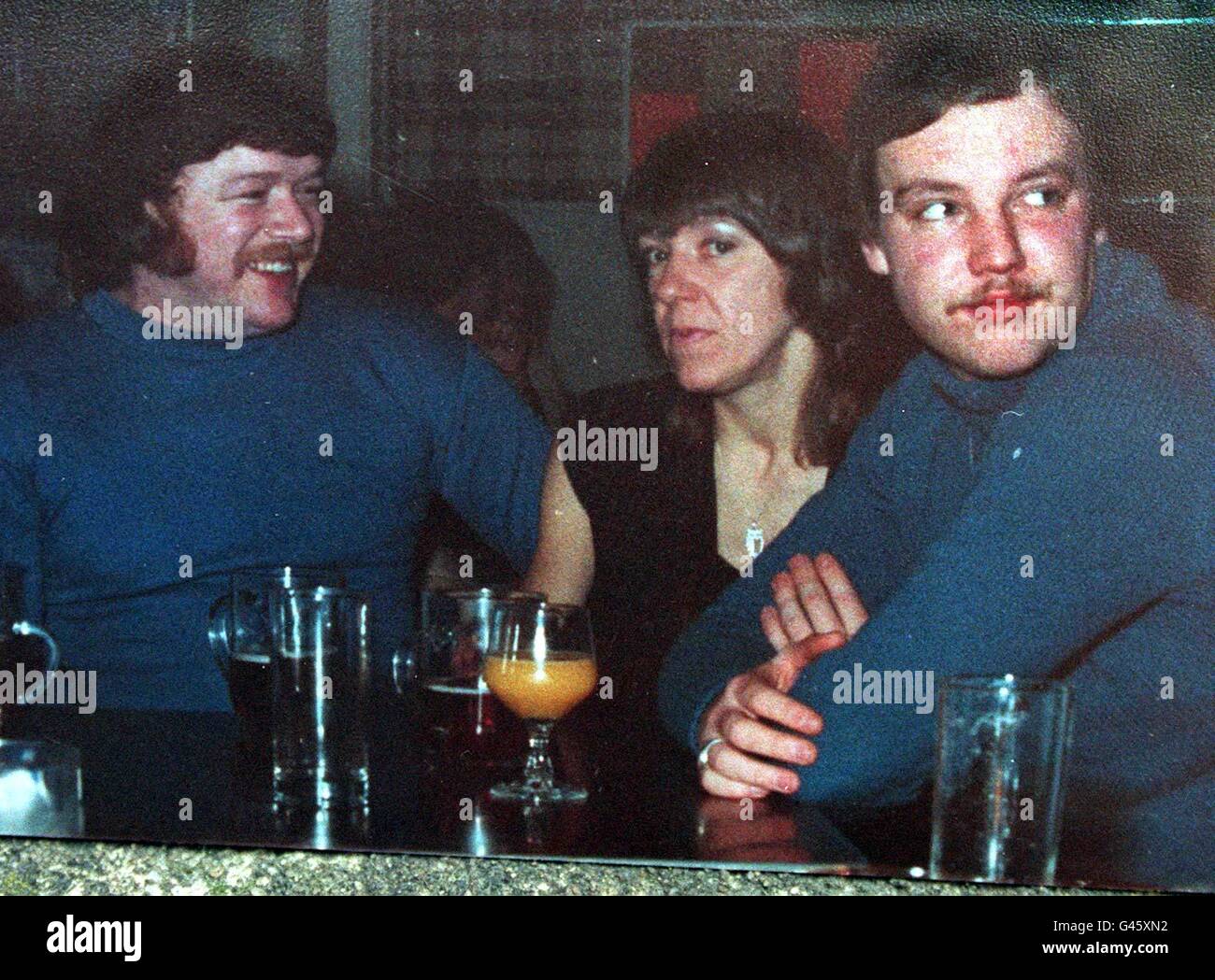 Eve Howells with husband David and lover Russell Hirst (right) . David ...