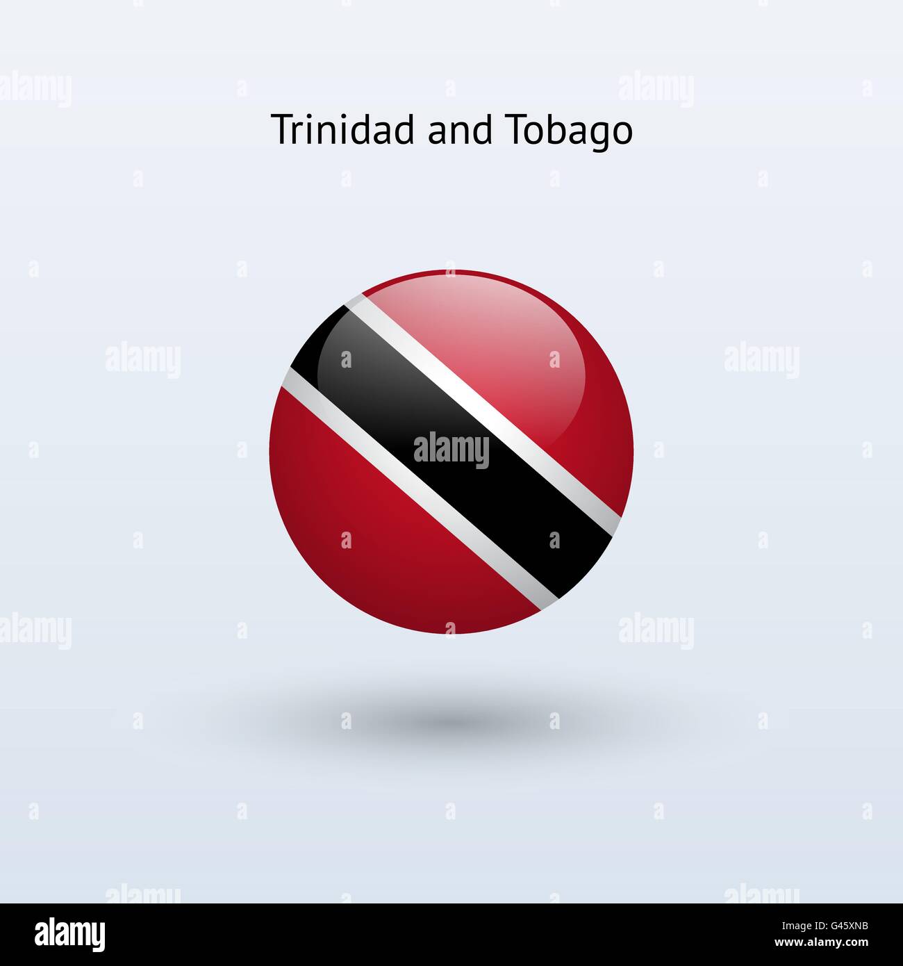 Trinidad and Tobago round flag Stock Vector Image & Art - Alamy