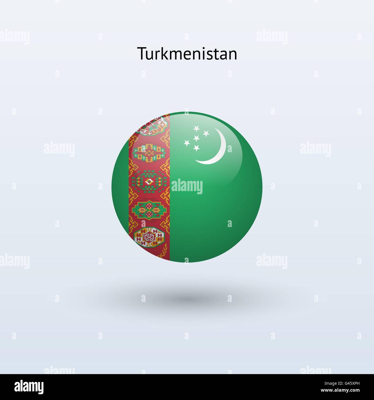 Waving turkmenistan flag vector hi-res stock photography and images - Alamy