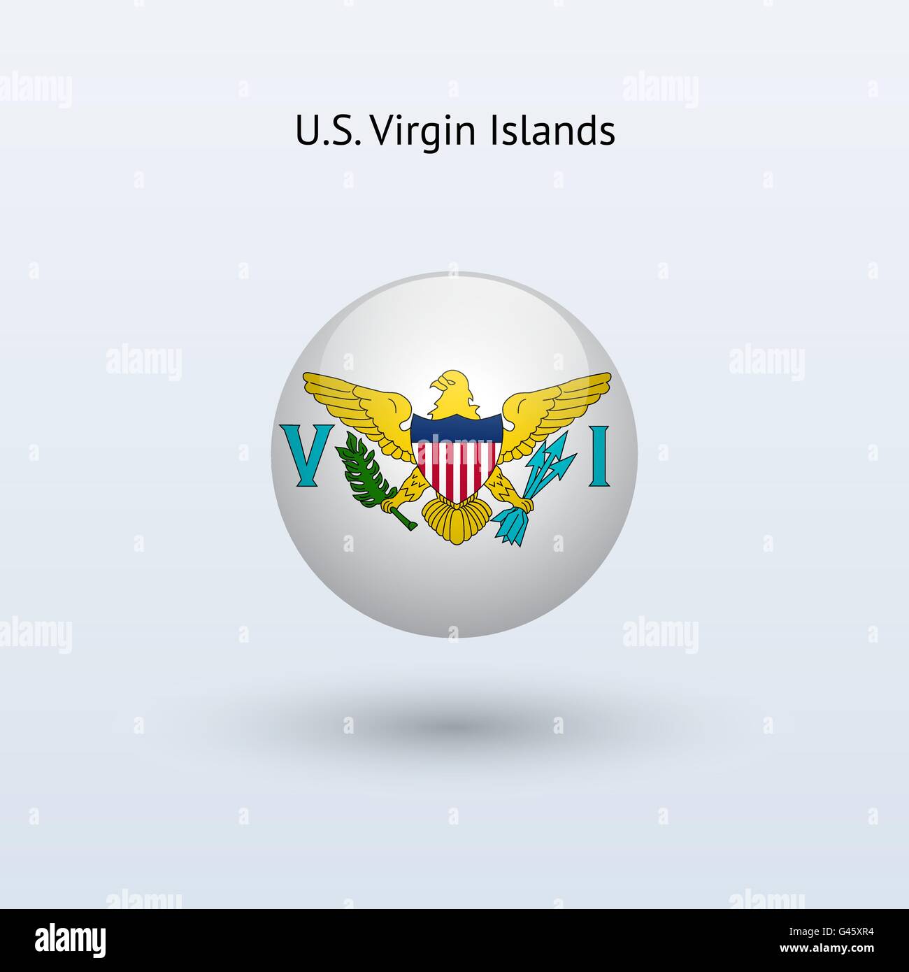 U.S. Virgin Islands round flag. Vector illustration Stock Vector Image ...