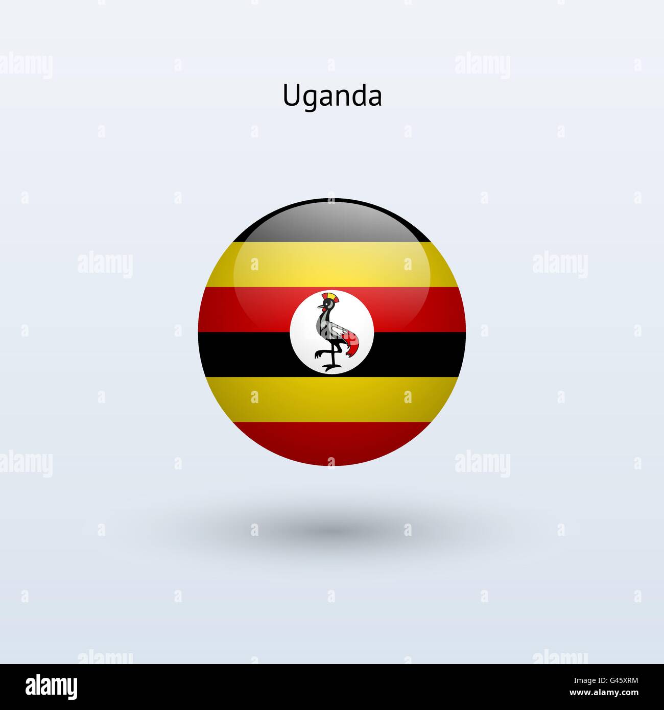 Uganda round flag. Vector illustration Stock Vector Image & Art - Alamy