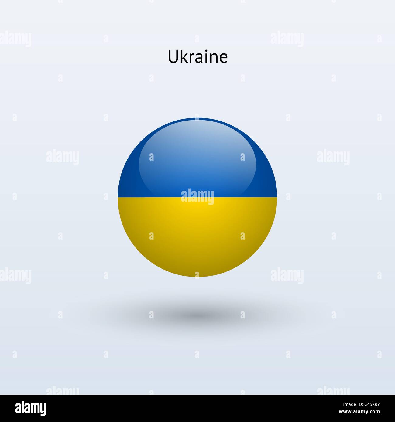 Ukraine round flag. Vector illustration Stock Vector Image & Art - Alamy