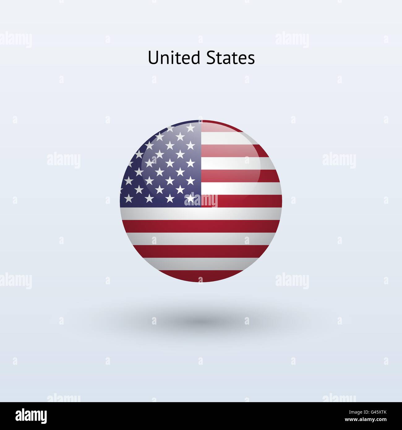 United States round flag. Vector illustration Stock Vector Image & Art ...