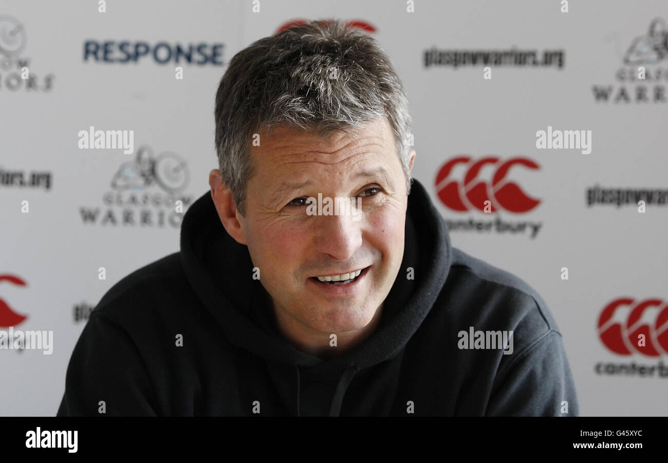Glasgow head coach sean lineen team announcement scotstoun stadium hi-res stock photography and ...