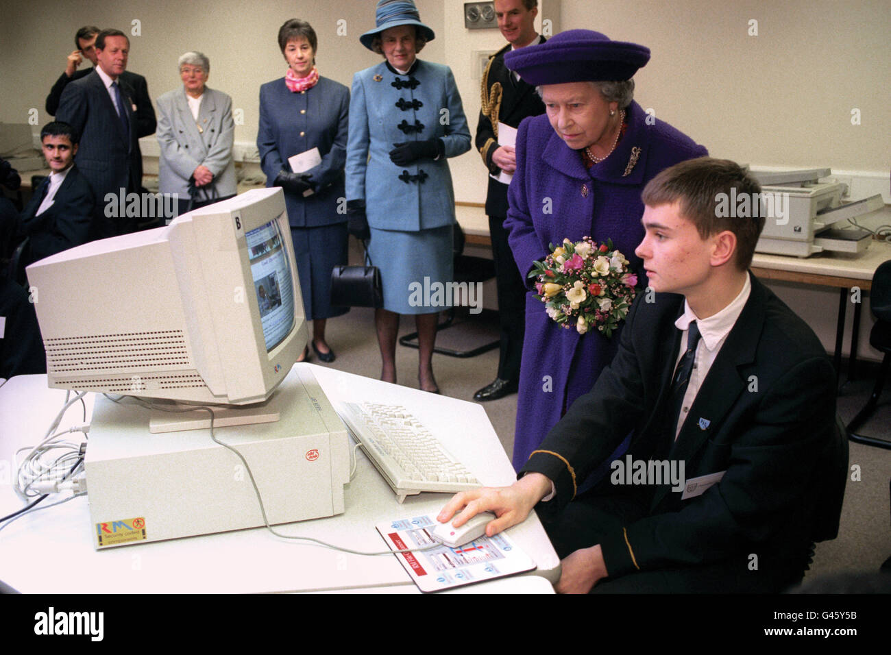 Queen Elizabeth II visited Kingsbury High School, Brent today (Thursday ...