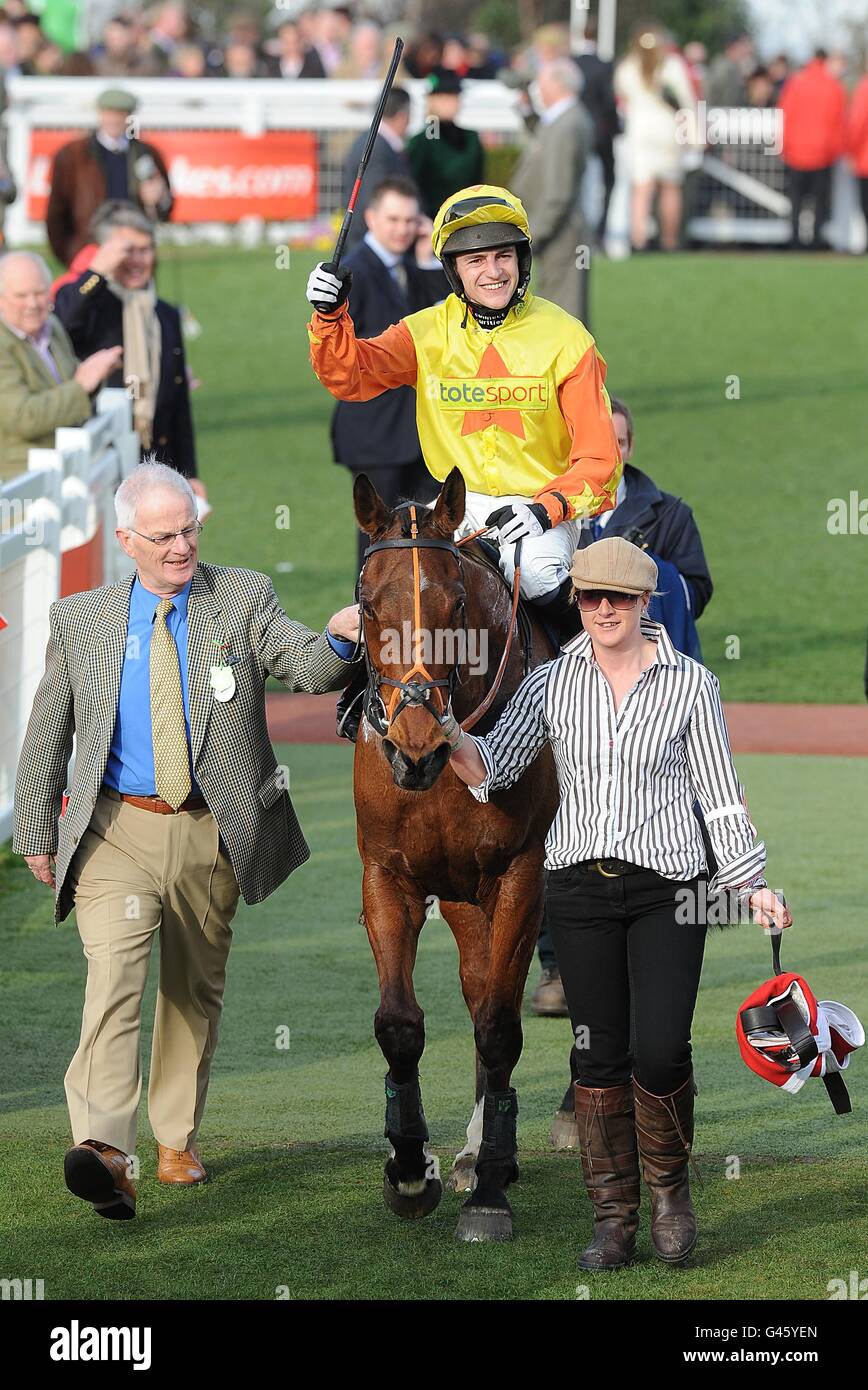 Holmwood Legend and jockey Kieran Burke after victory in the Byrne ...