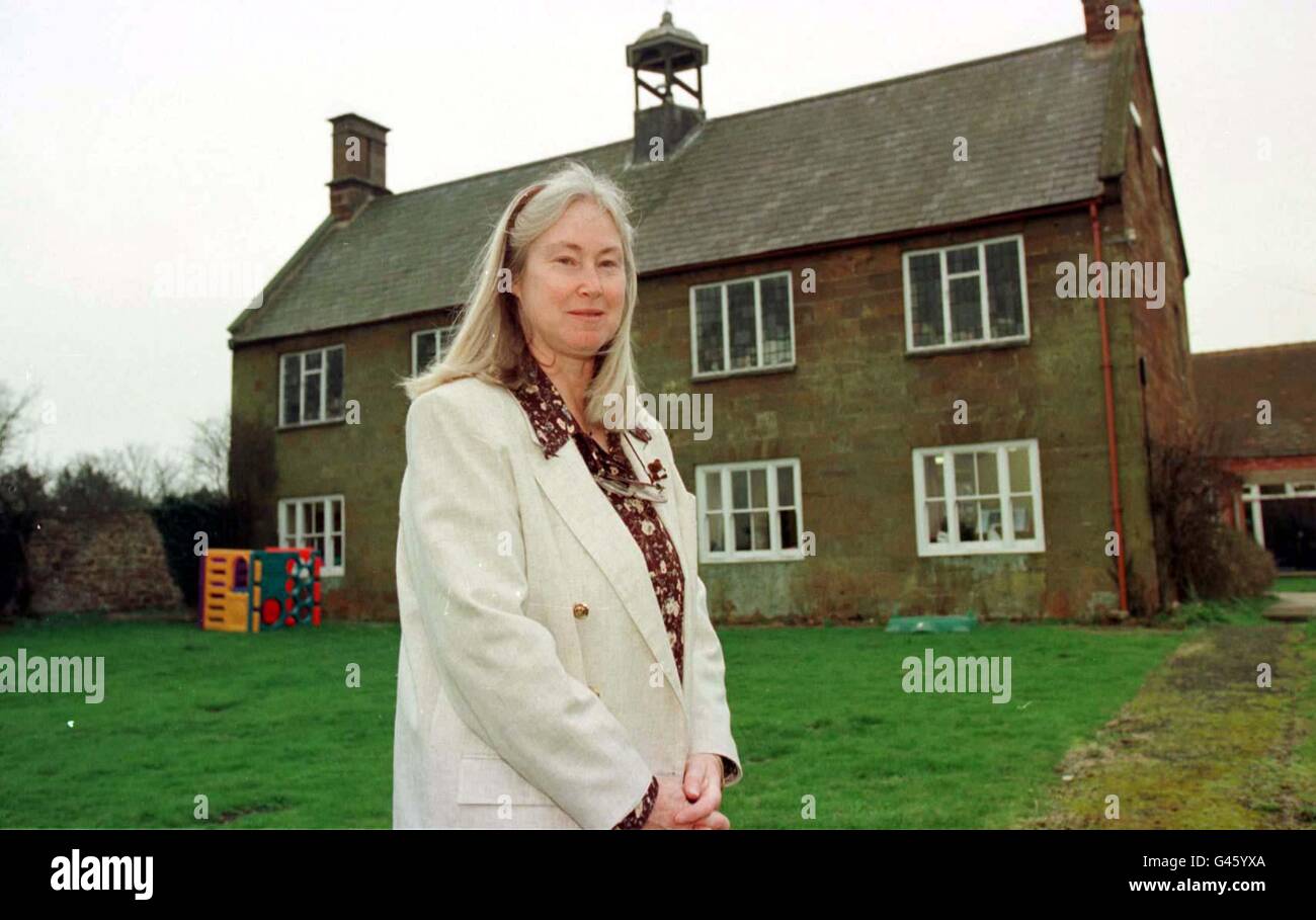 Headmistress Sandy Nicholson outside Culworth Endowed CofE School, near ...