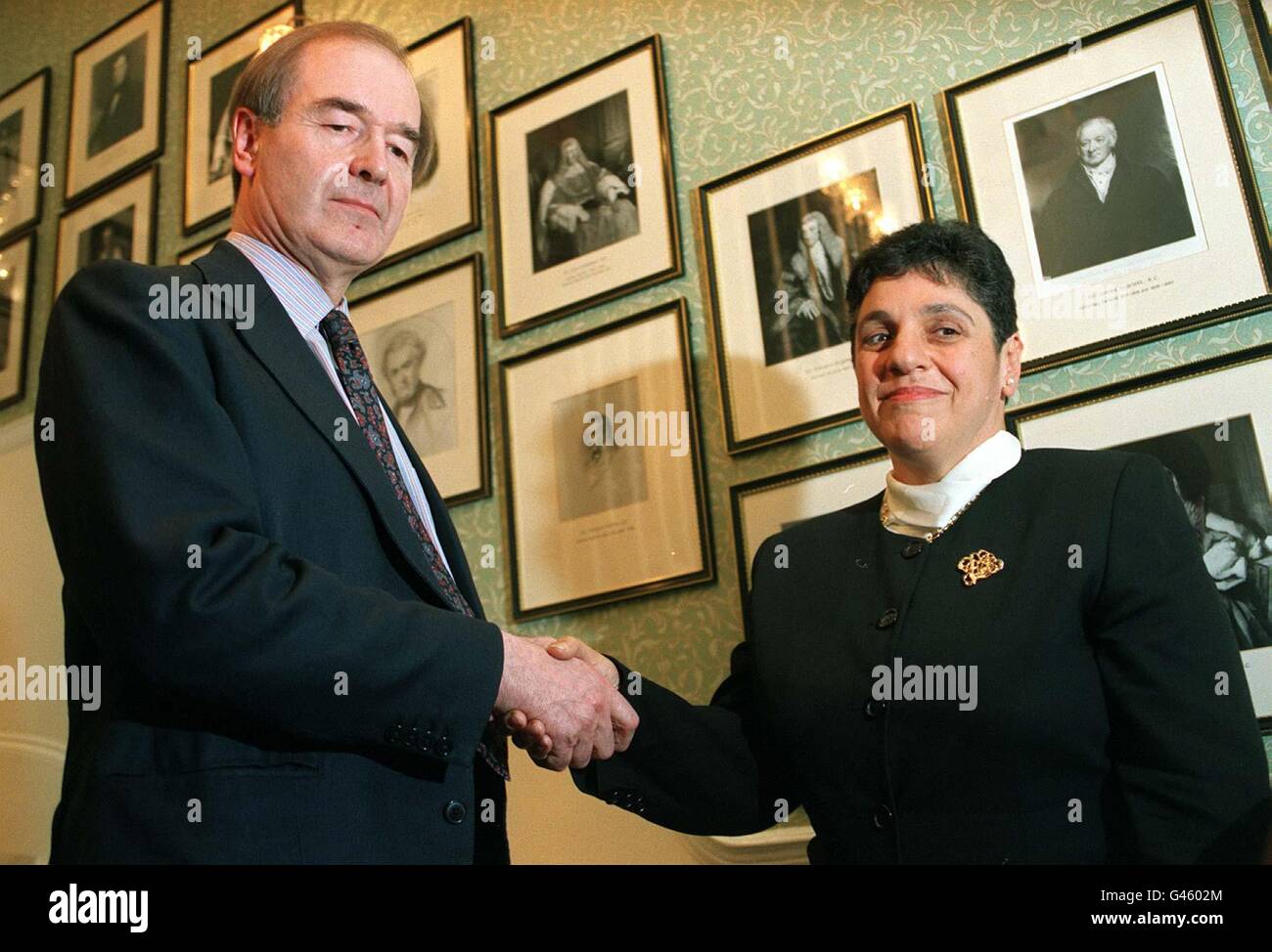 Rosalind Wright (R) Director Designate, Serious Fraud Office, with the ...