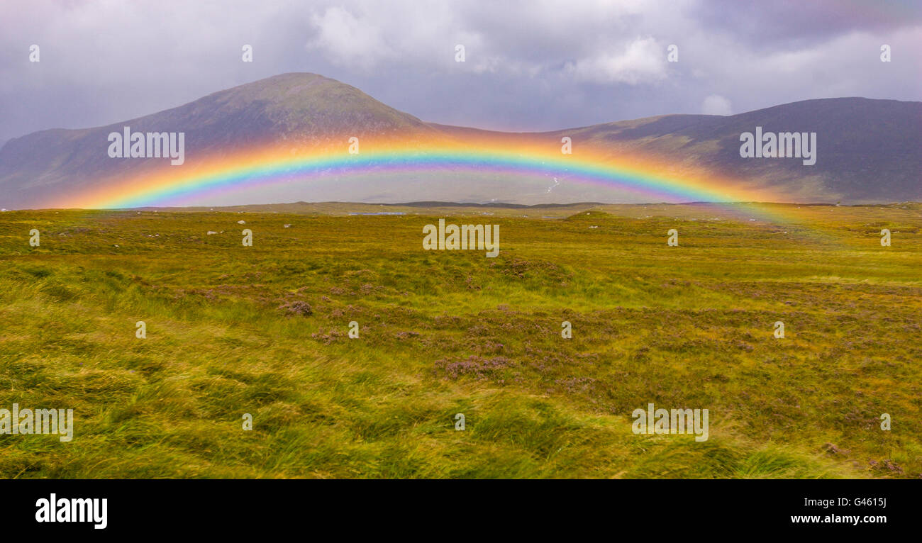 RANNOCH, SCOTLAND - Rainbow over Rannoch moor landscape Stock Photo - Alamy