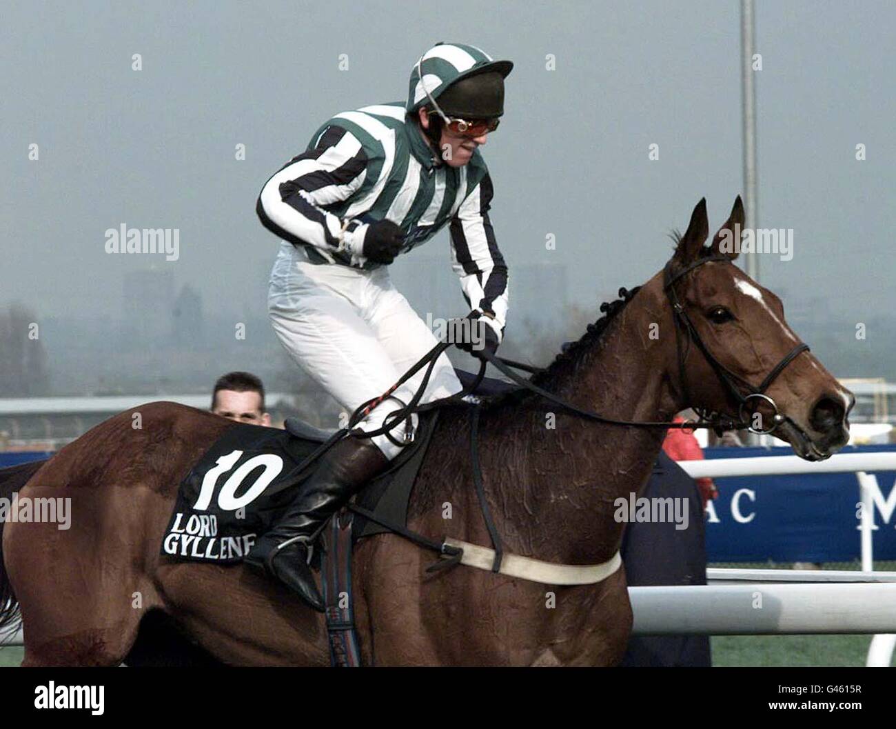 Triumphant jockey Tony Dobbin on Lord Gyllene after winning this year's ...