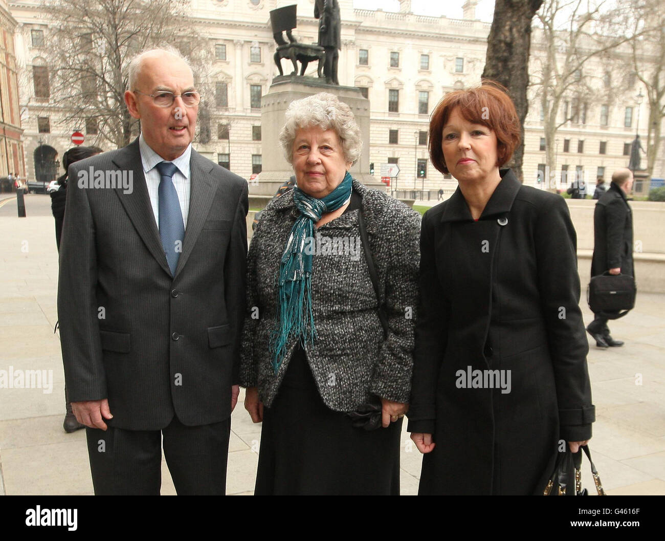 (from left) Hector McInnes, Catherine McInnes and Carol Gillies arrive ...